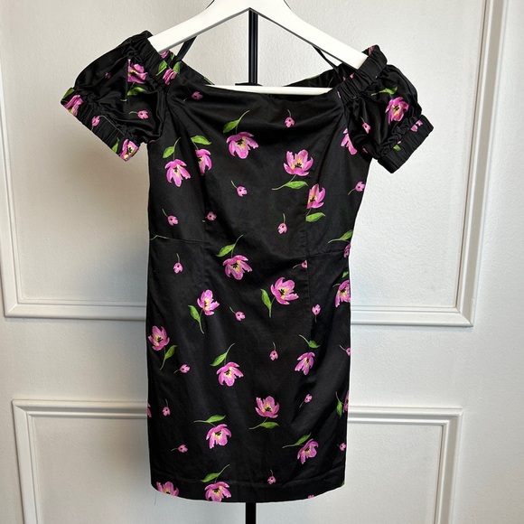 Milly | Dresses | Milly Minis Girls Off The Shoulder Black Satin Pink ...